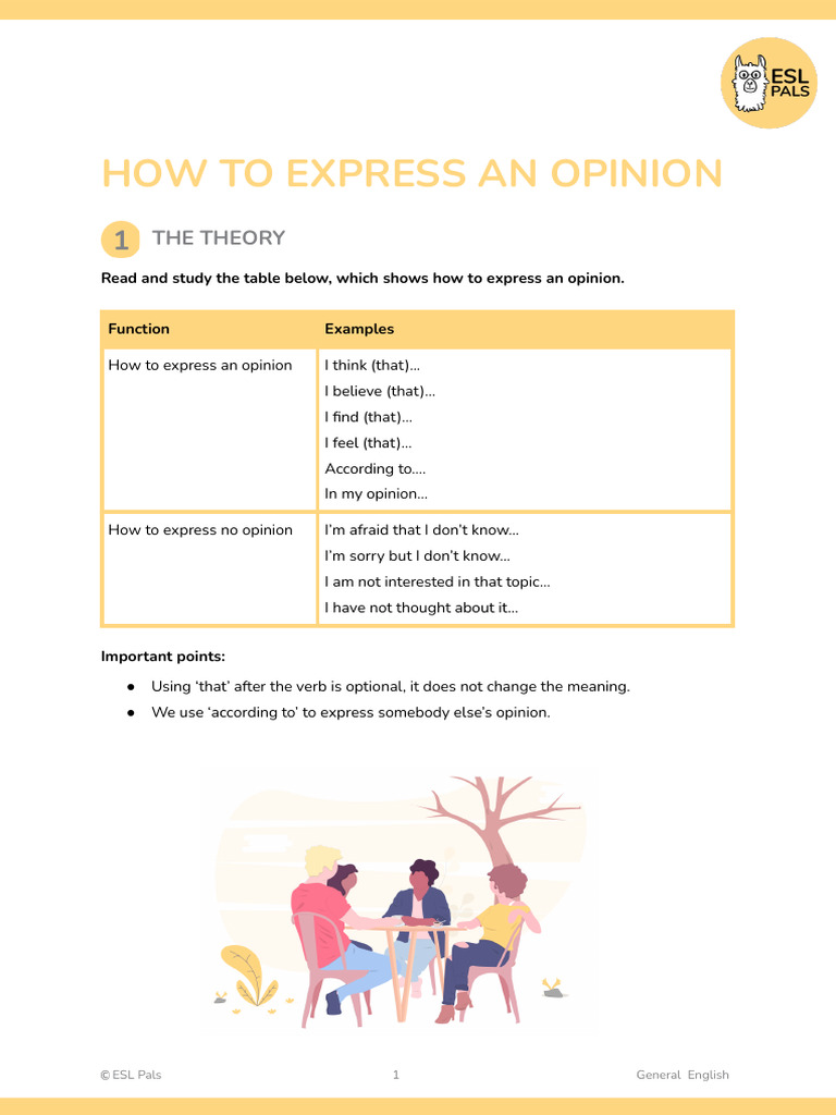 (SV) How To Express An Opinion | PDF | English Language