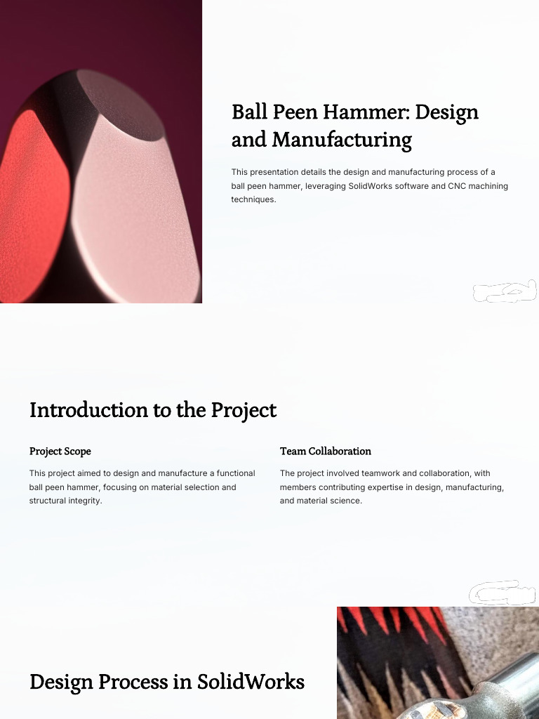 Ball Peen Hammer Design and Manufacturing | PDF | Machining | Hammer