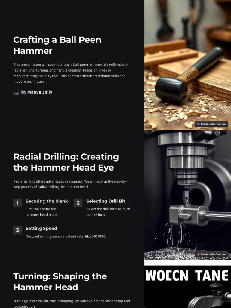 Crafting A Ball Peen Hammer | PDF | Hammer | Varnish