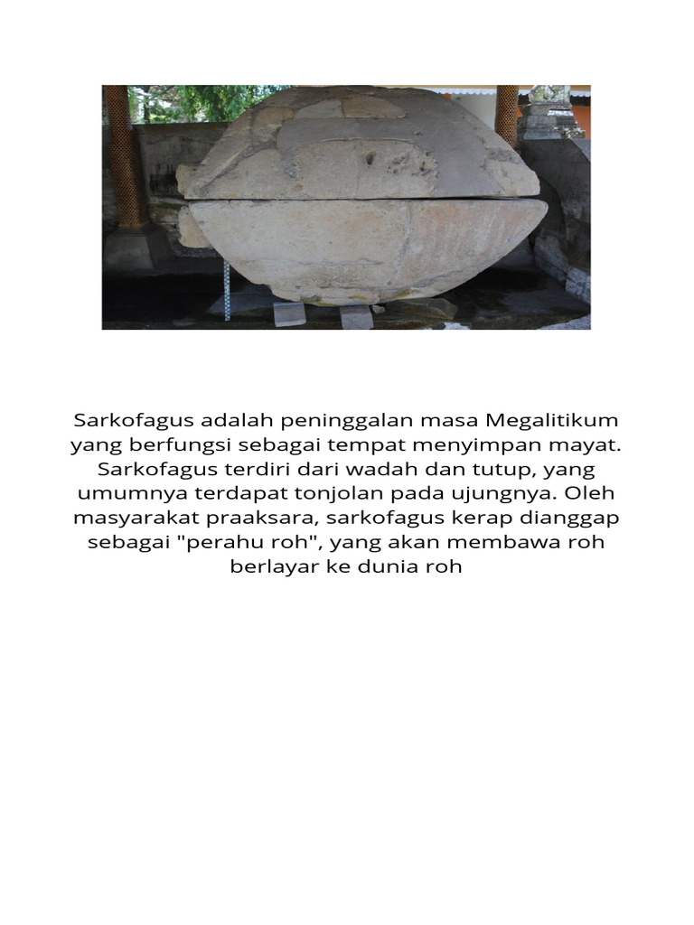 Fungsi Sarkofagus Zaman Megalitikum | PDF