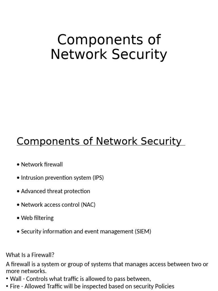 Components of Network Security | PDF | Firewall (Computing) | Security