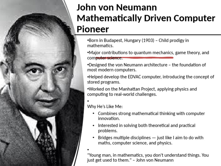 John von Neumann: Computer Science Pioneer | PDF
