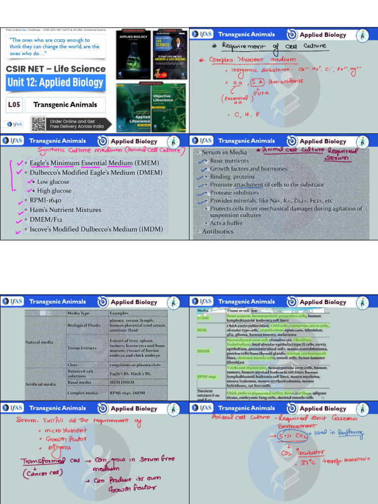 281) l05 - Transgenic Animals | PDF | Biology | Life Sciences