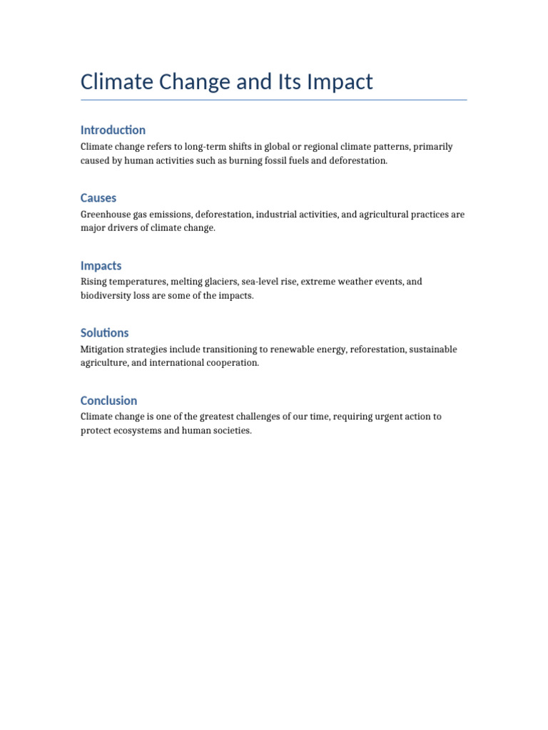 Earthscience Climatechange Pdf