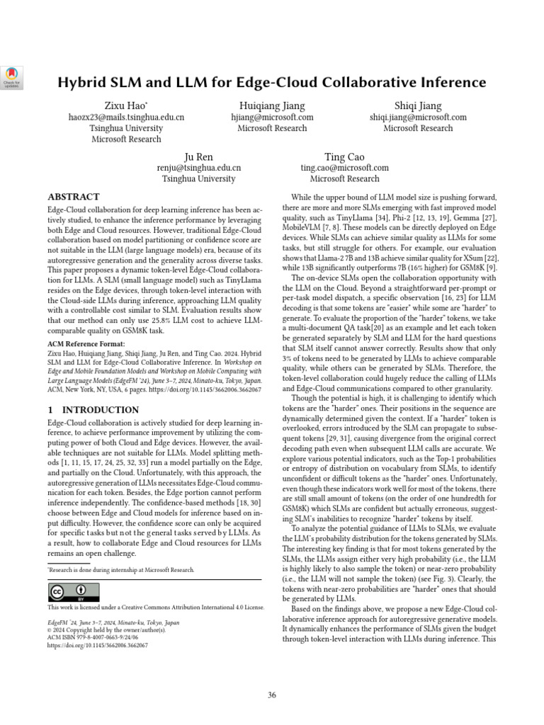 Hybrid SLM and LLM For Edge Cloud Collaborative Inference | PDF | Applied Mathematics