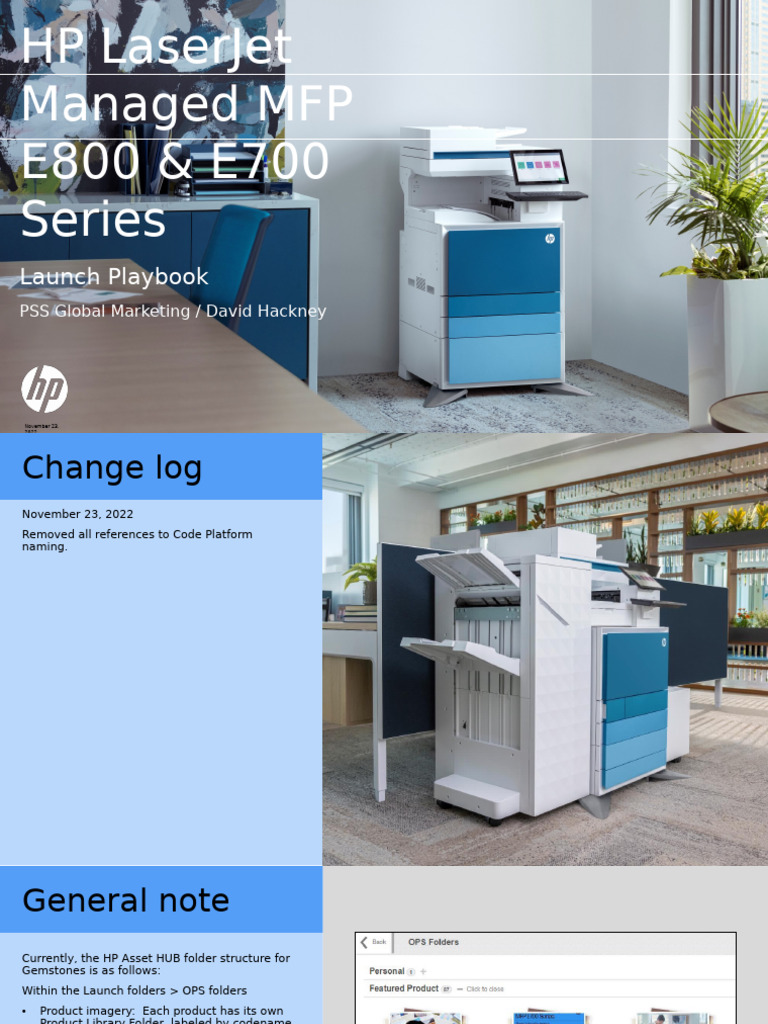 HP LaserJet E800 & E700 Launch Playbook | PDF | Hewlett Packard ...