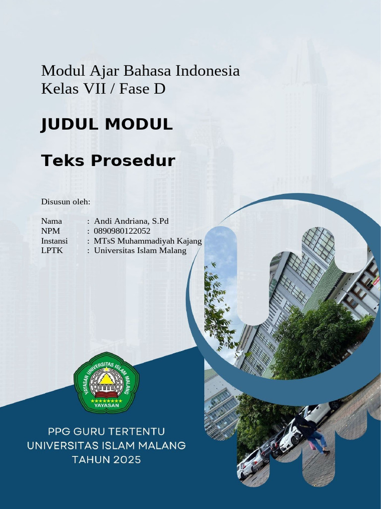 Template Modul Ajar Pembelajaran Mendalam - PPG Daljab Guru Tertentu | PDF