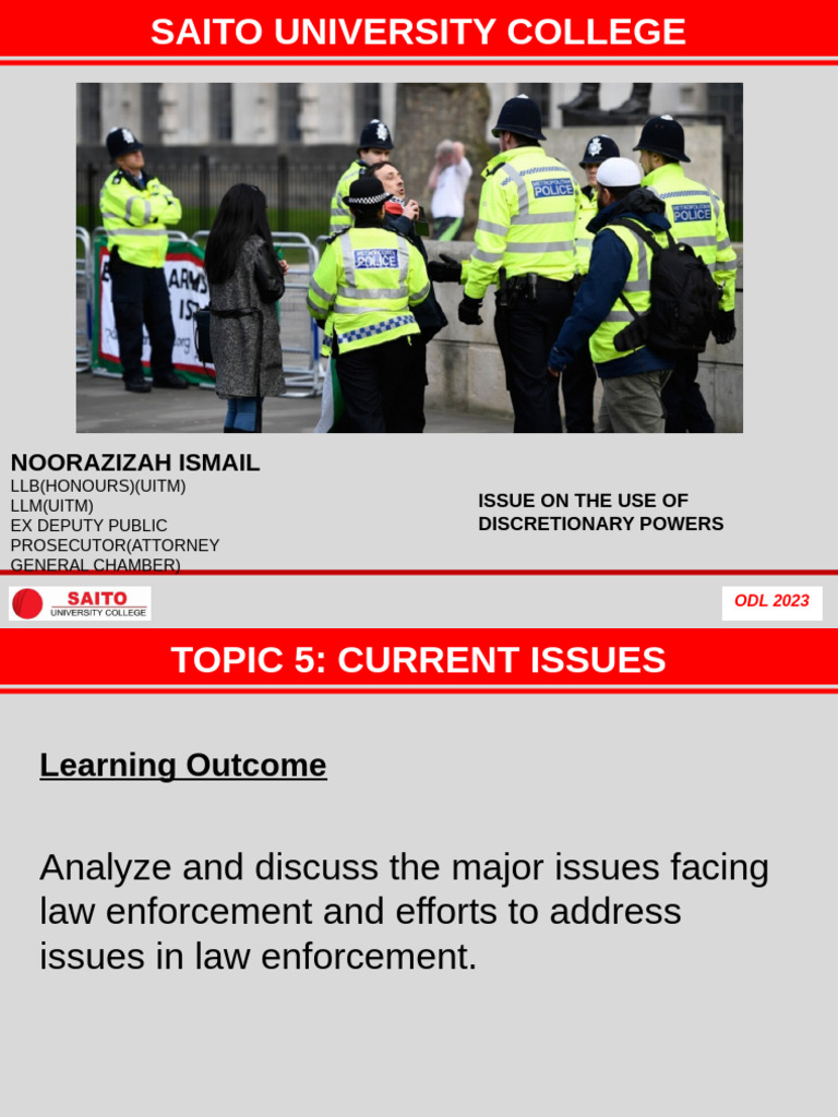 05 Topic 5 - Current Issues | PDF | Police | Police Officer