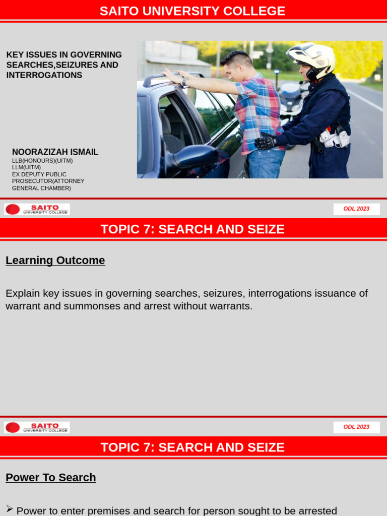 Governing Intrusive Searches and Seizures | PDF | Search Warrant ...