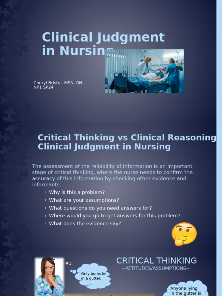Critical Thinking in Nursing Judgment | PDF | Critical Thinking | Thought