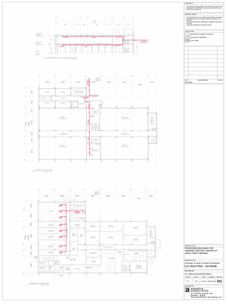 Plans & Sections - Co2 Routing - Scheme | PDF