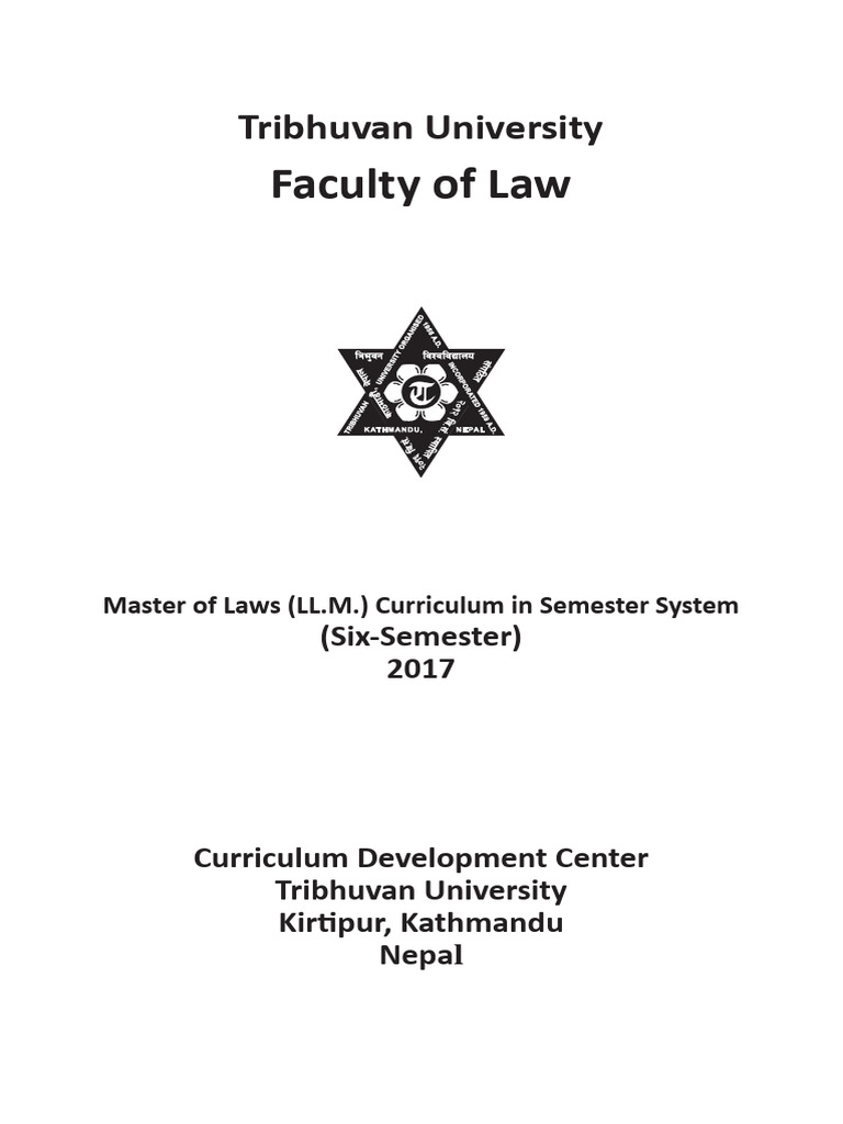 Curriculum - Master of Law (LL.M) SIX Semesters - 2017 | PDF | Jurisprudence | Law School