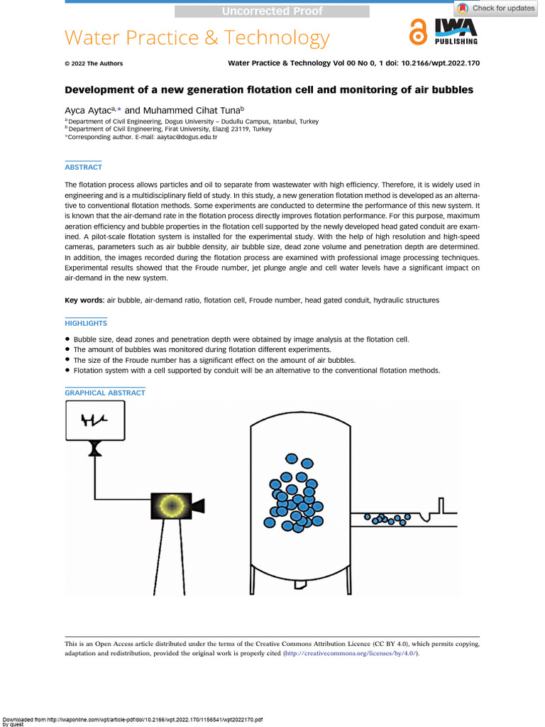 New Generation Flotation Cell Development | PDF | Water | Buoyancy