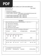 IMO Class 9 Sample Question Paper 2 For The Year 2023-24 | PDF | Circle ...
