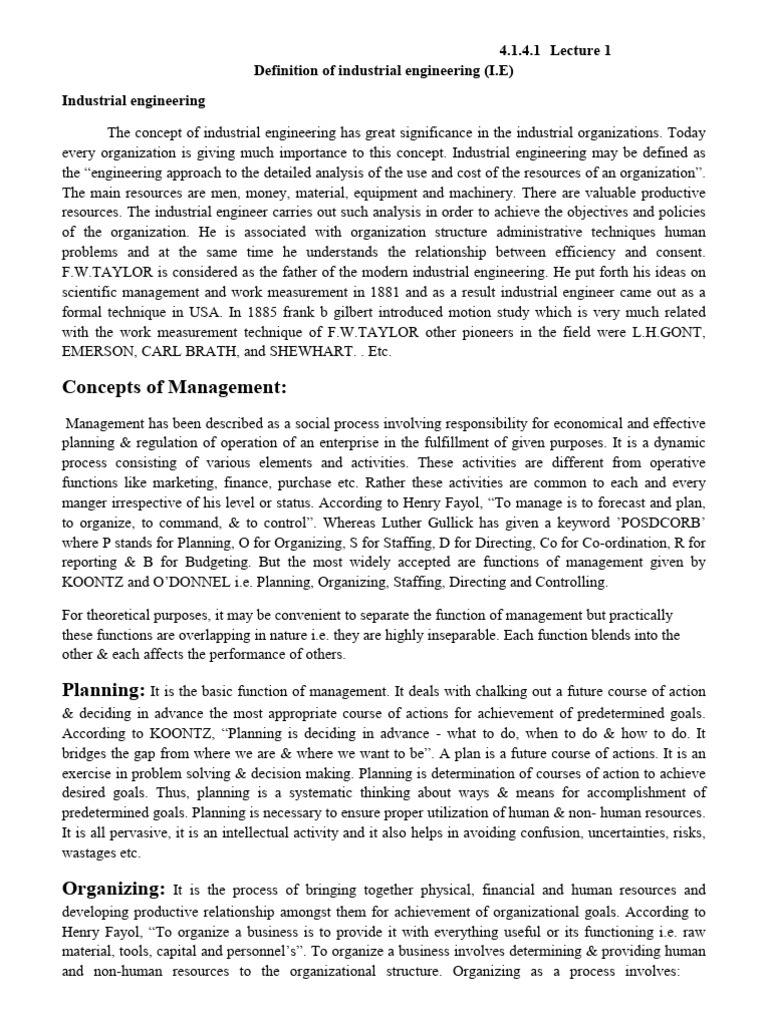 Role of Industrial Engineering | PDF | Industrial Engineering | Histogram