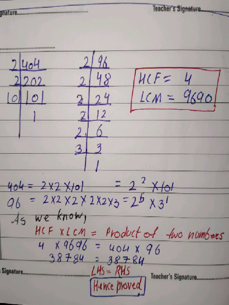 Find HCF and LCM of | PDF