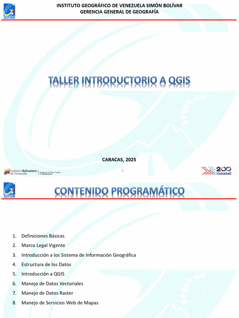 Taller QGIS Básico Basico 2025 | PDF | Software libre | Sistema de ...