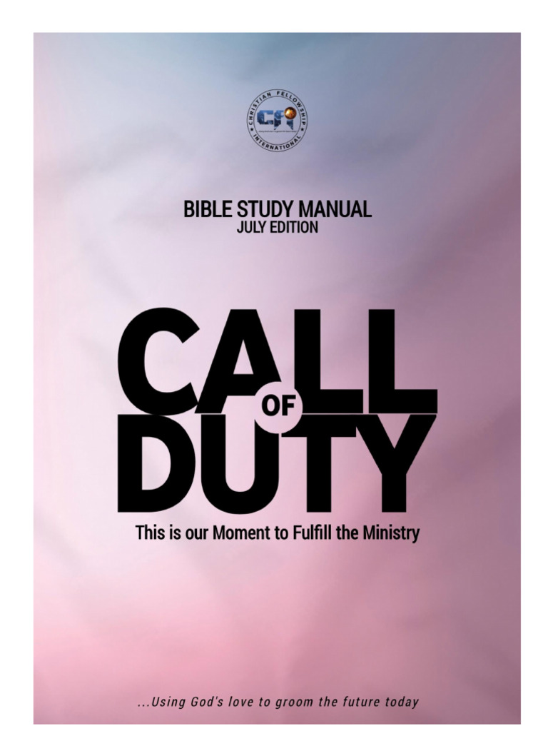 Call of Duty - Bible Study Manual (July Edition) | PDF | Jesus ...