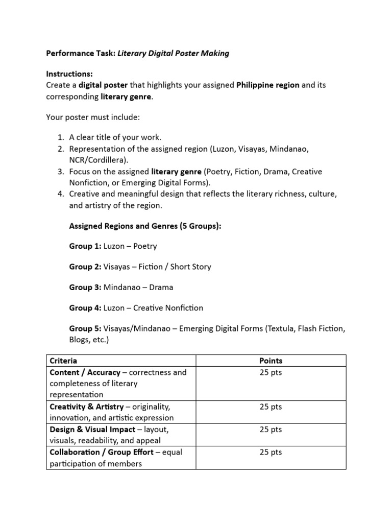 Performance Task | PDF
