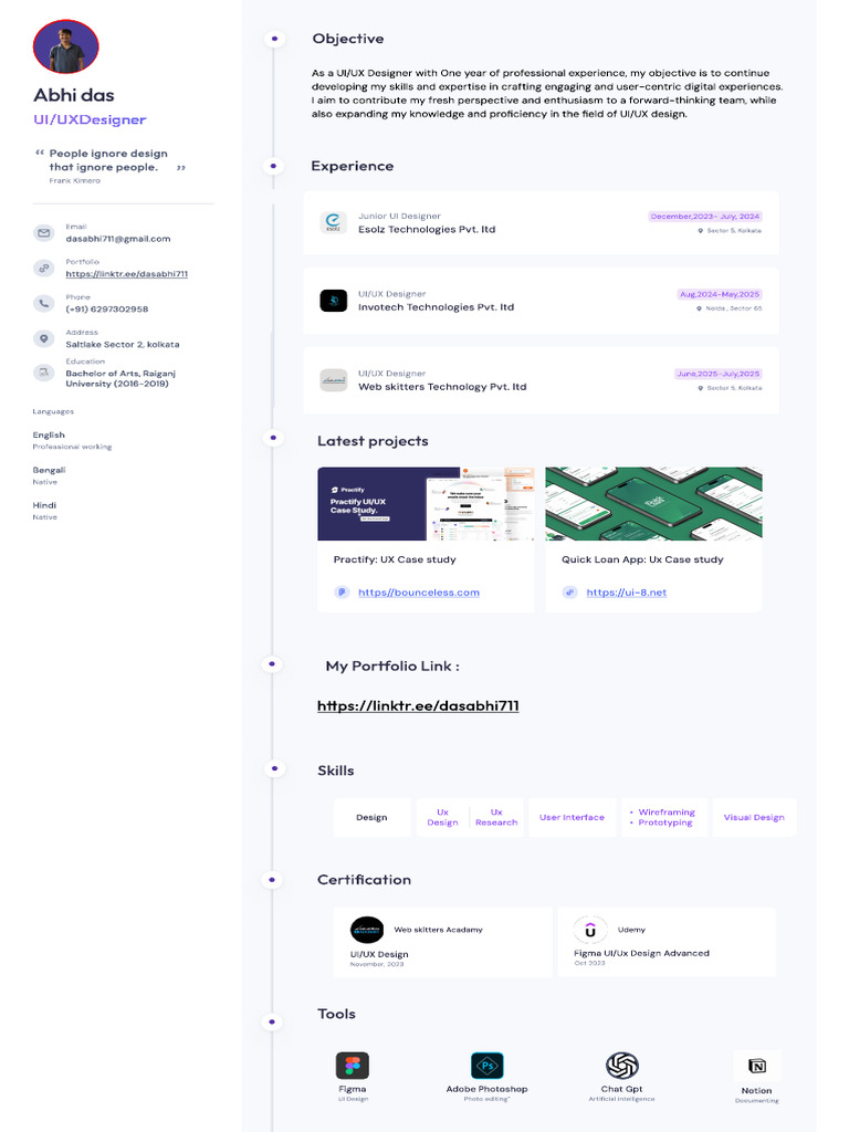 Webskitters UI/UX Design Recognition | PDF | User Interface ...