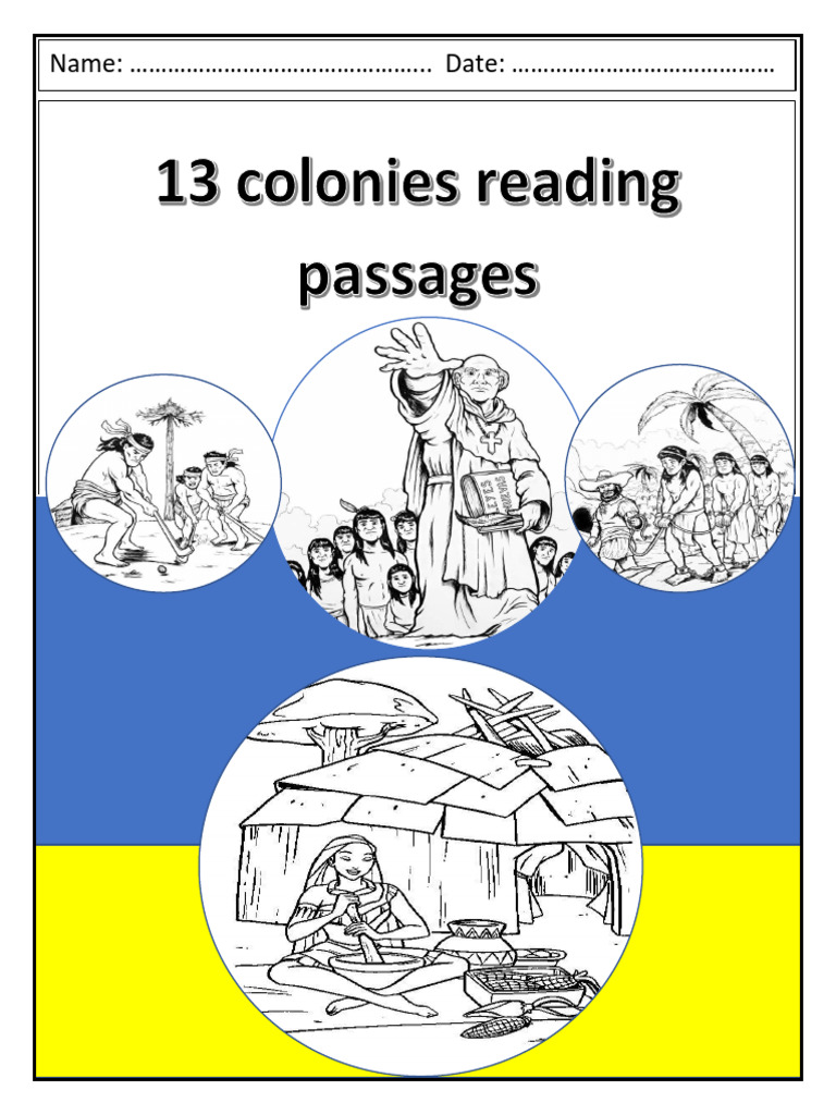 13 Colonies Reading Comprehension Guide | PDF