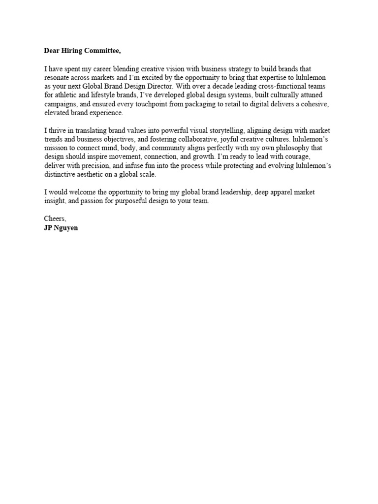 JP Nguyen Resume Coverletter Lululemon | PDF
