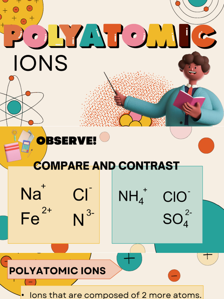 Polyatomic Ions | PDF