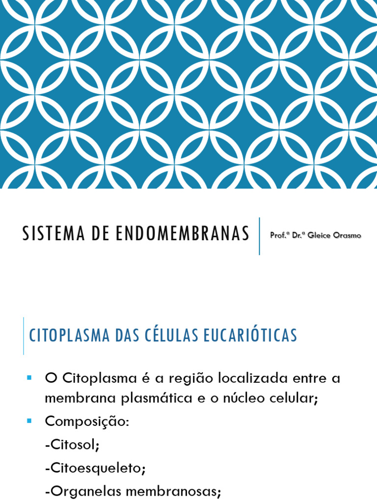 Sistema de Endomembranas e Funções Celulares | PDF | Retículo ...