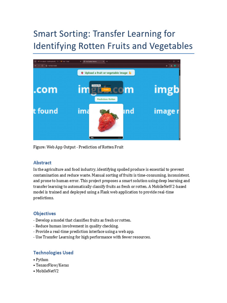 Smart Sorting Project Documentation | PDF