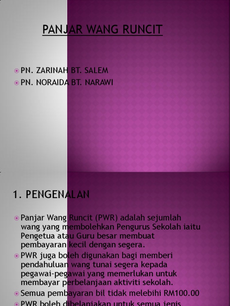 Panjar Wang Runcit | PDF