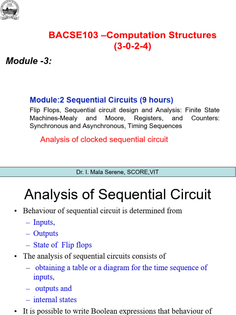 Clocked Sequential Circuit Analysis | PDF | Boolean Algebra | Teaching ...