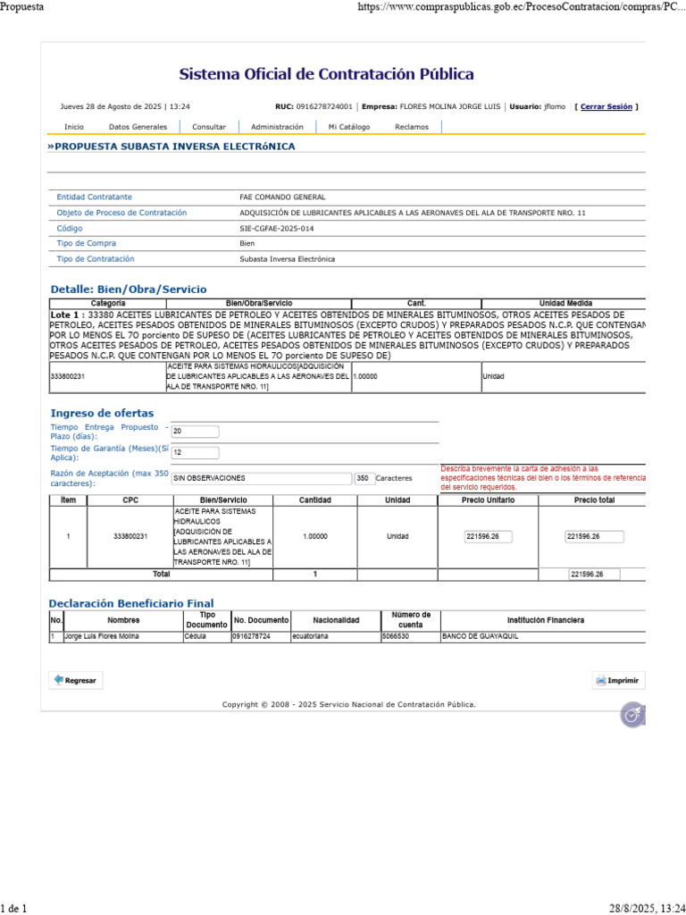Declaracion Vae | PDF