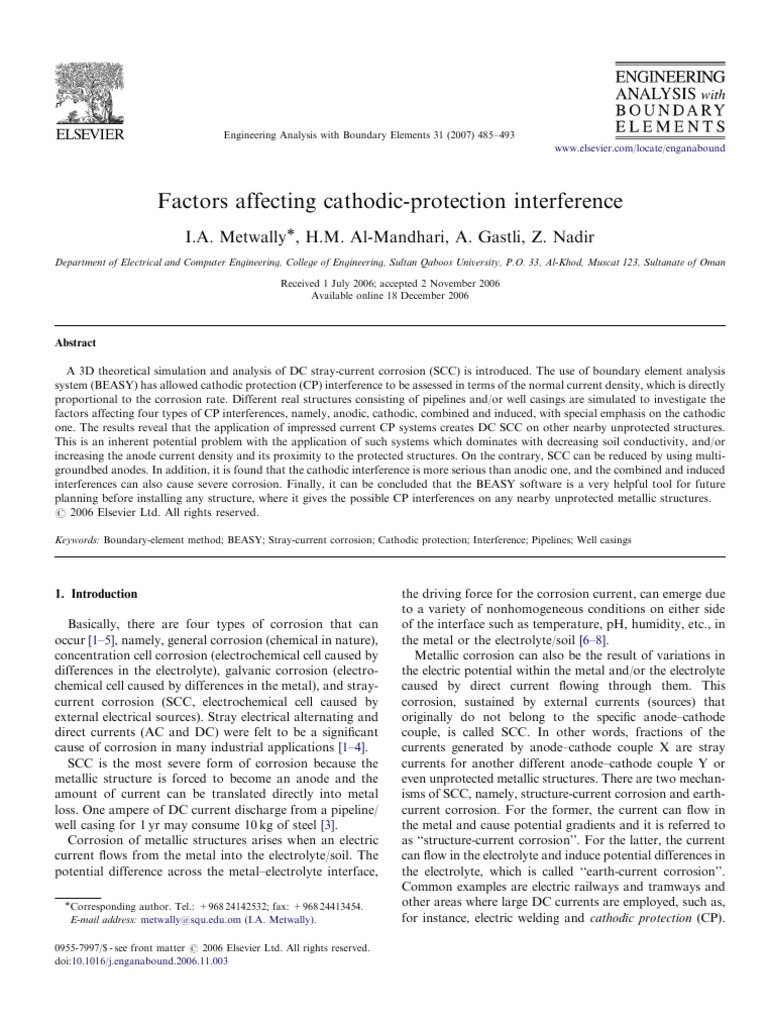 Cathodic Protection Interference Factors | PDF | Corrosion ...