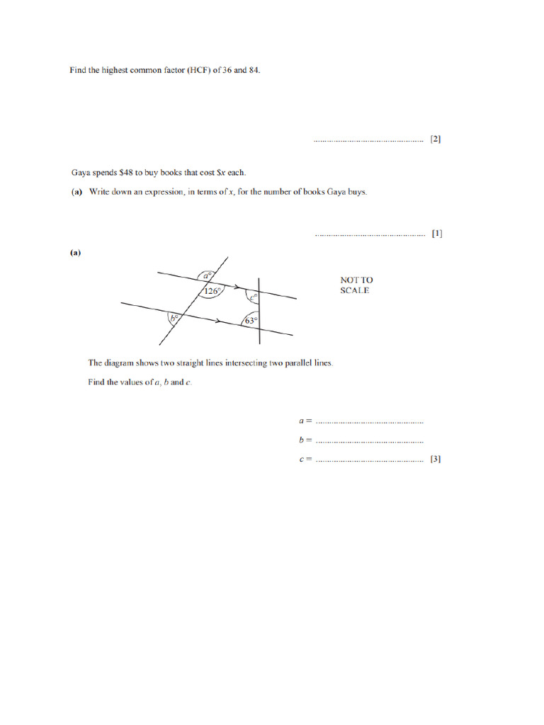 Form Three Paper 1 Non Calculator Practice Test 20 - 250711 - 191035 | PDF