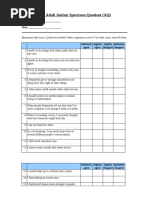 Autism Spectrum Screening Questionnaire | PDF | Autism Spectrum ...