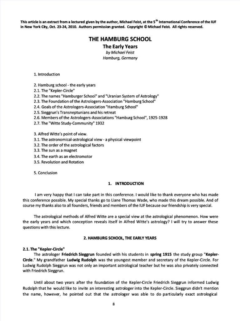 PDF The Humburg School The Early Year Mfeist - Compress | PDF | Astronomy