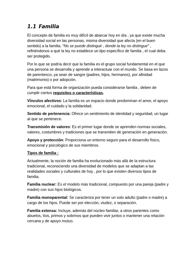 Tipos y derechos de la familia moderna | PDF | Familia | Ciencias del ...