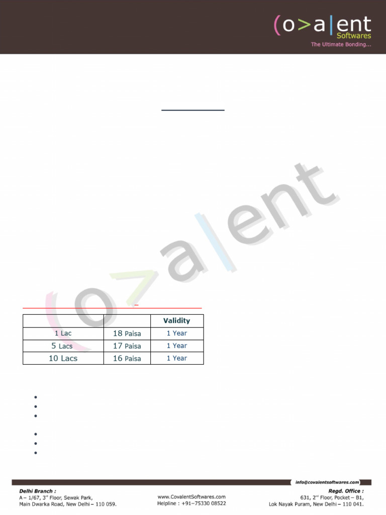 Infobip RCS SMS Pricing Proposal | PDF