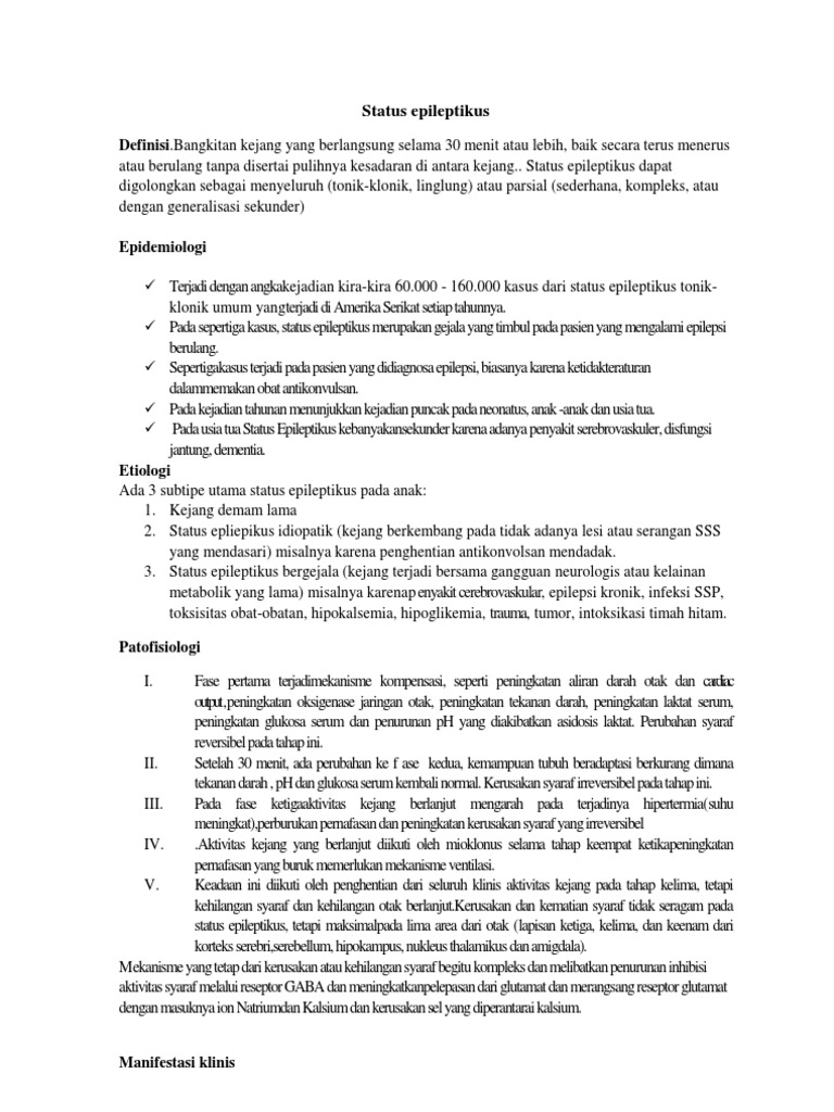Status Epileptikus | PDF