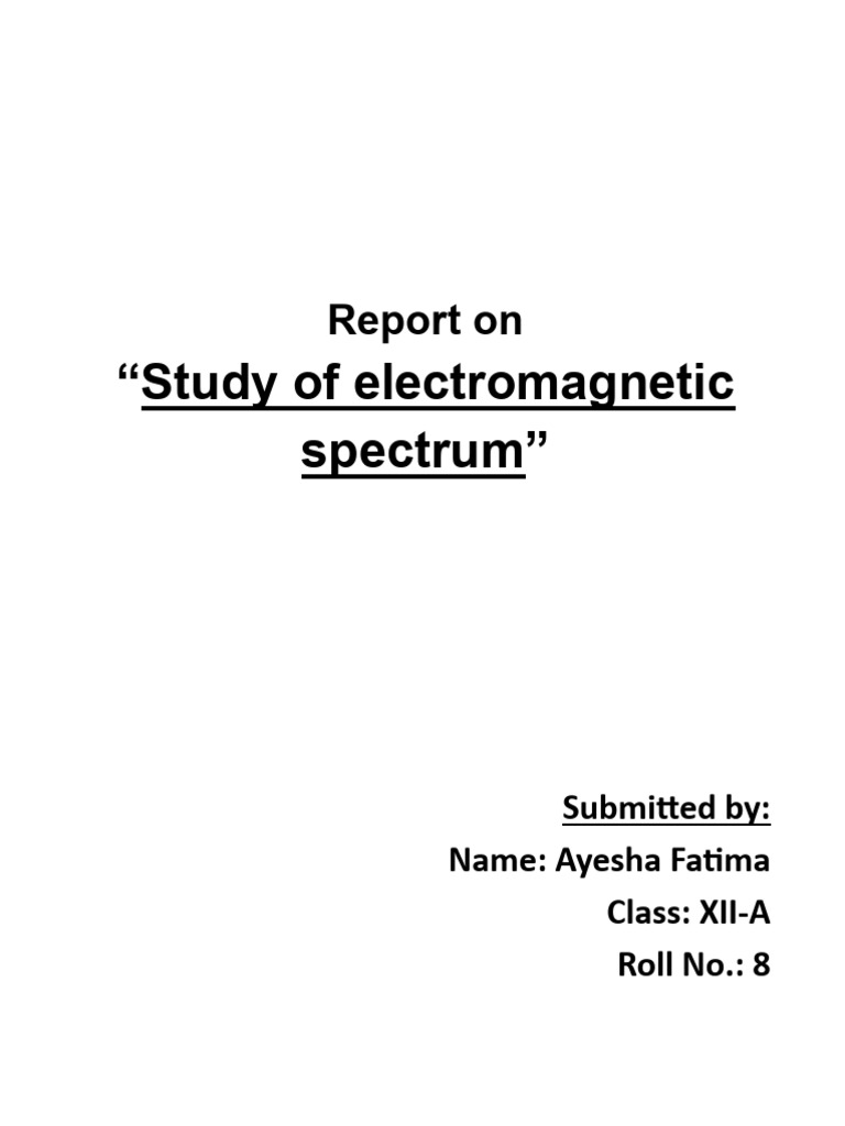 Electromagnetic Spectrum Overview | PDF | Electromagnetic Radiation ...