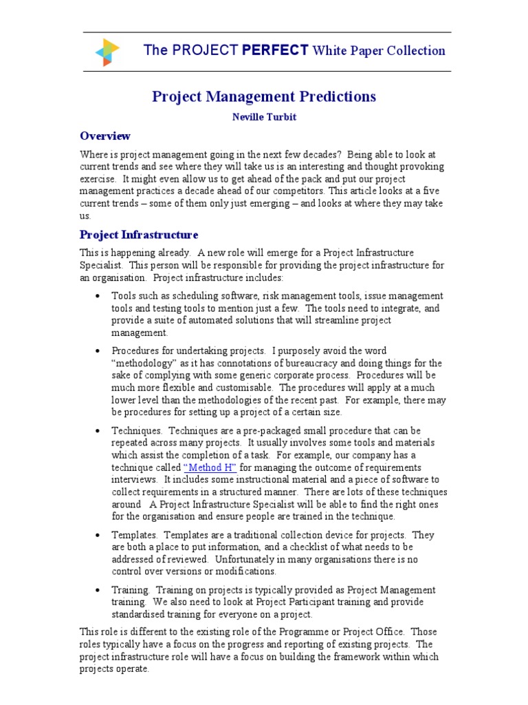Info Project Predictions | PDF | Project Management | Project Manager