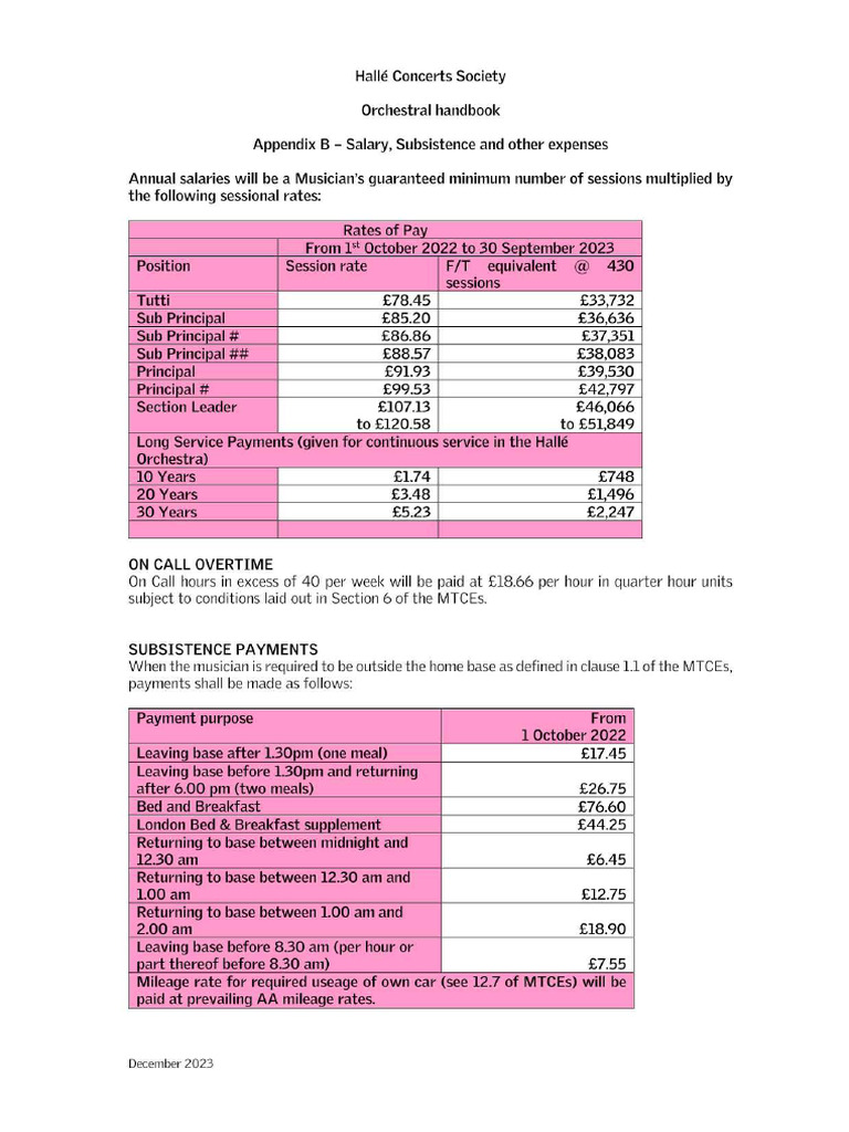 Halle Appendix B Salaries 2023 | PDF