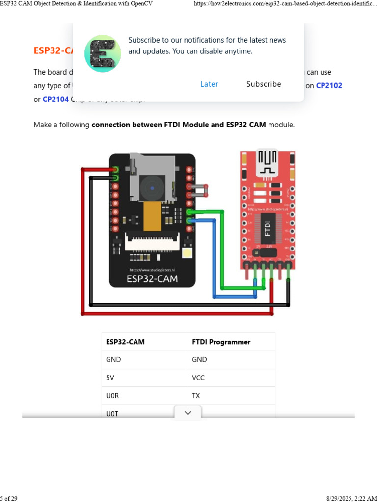 ESP32 CAM Object Detection & Identification With OpenCV | PDF | Printed Circuit Board ...