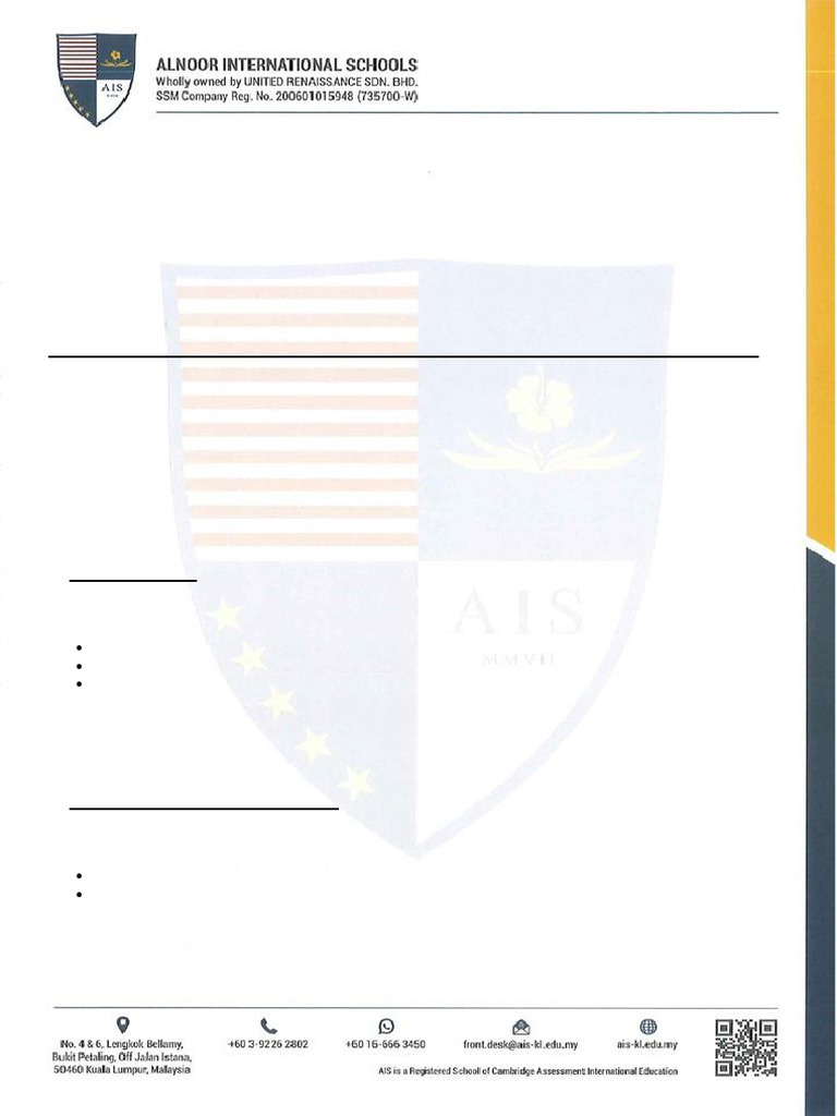 AIS Elective Subjects for 2025/2026 | PDF