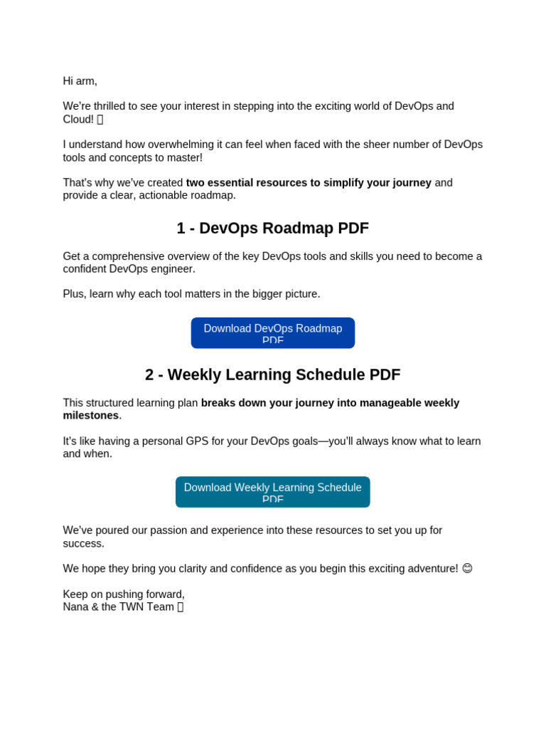 DevOps Roadmap and Learning Schedule | PDF