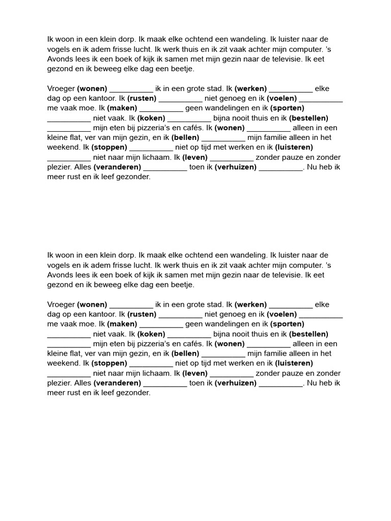 Imperfectum Tekst | PDF