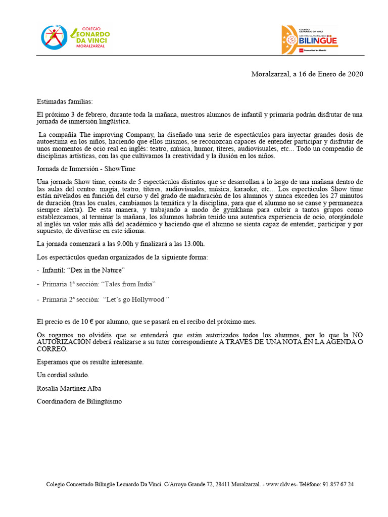 Circular Showtime | PDF