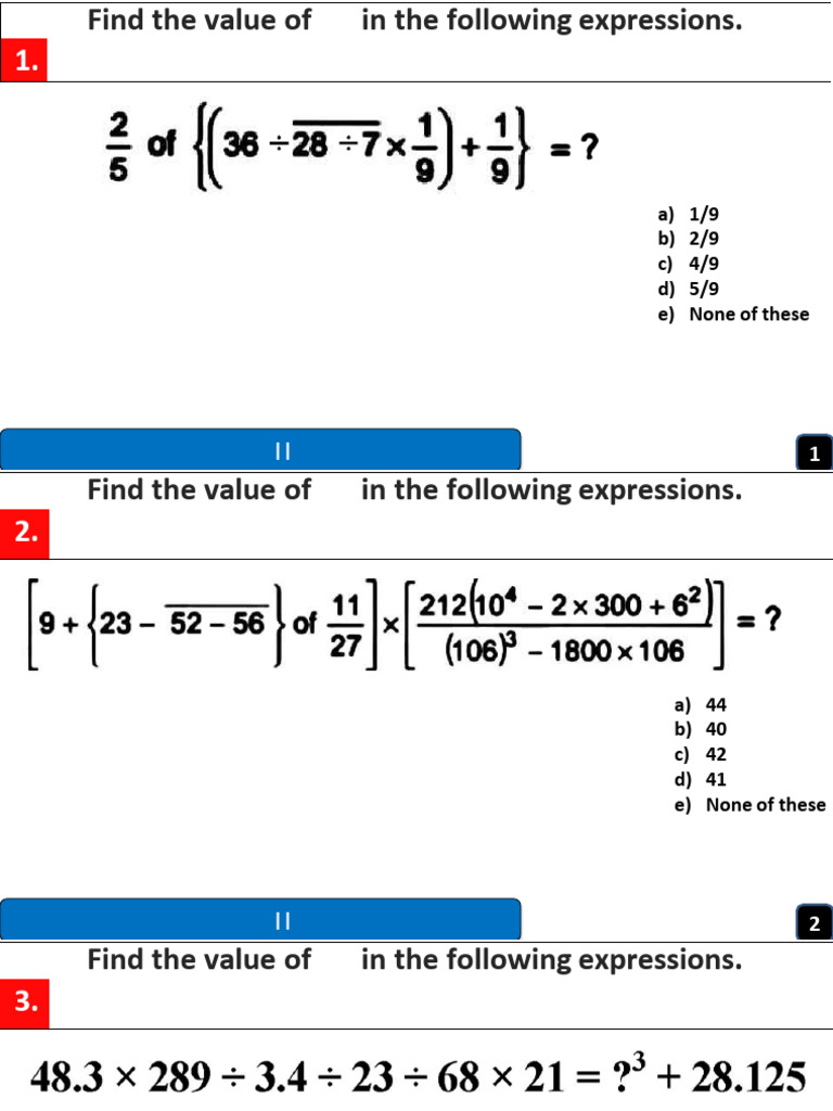 Simplification - SBI PO & IBPS PO | PDF | Chess Theory | Chess