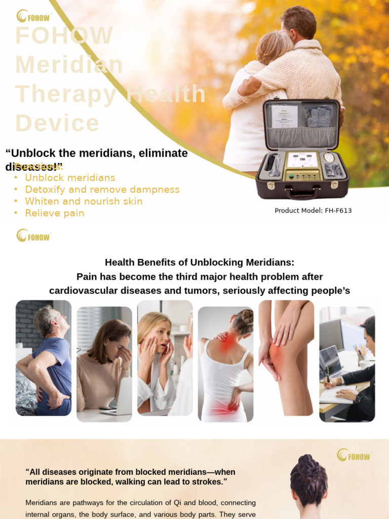 FOHOW Meridian Therapy Device Overview | PDF | Massage | Traditional ...