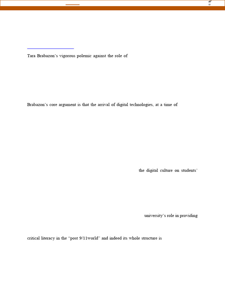 The University of Google by Tara Brabazon | PDF | Literacy ...